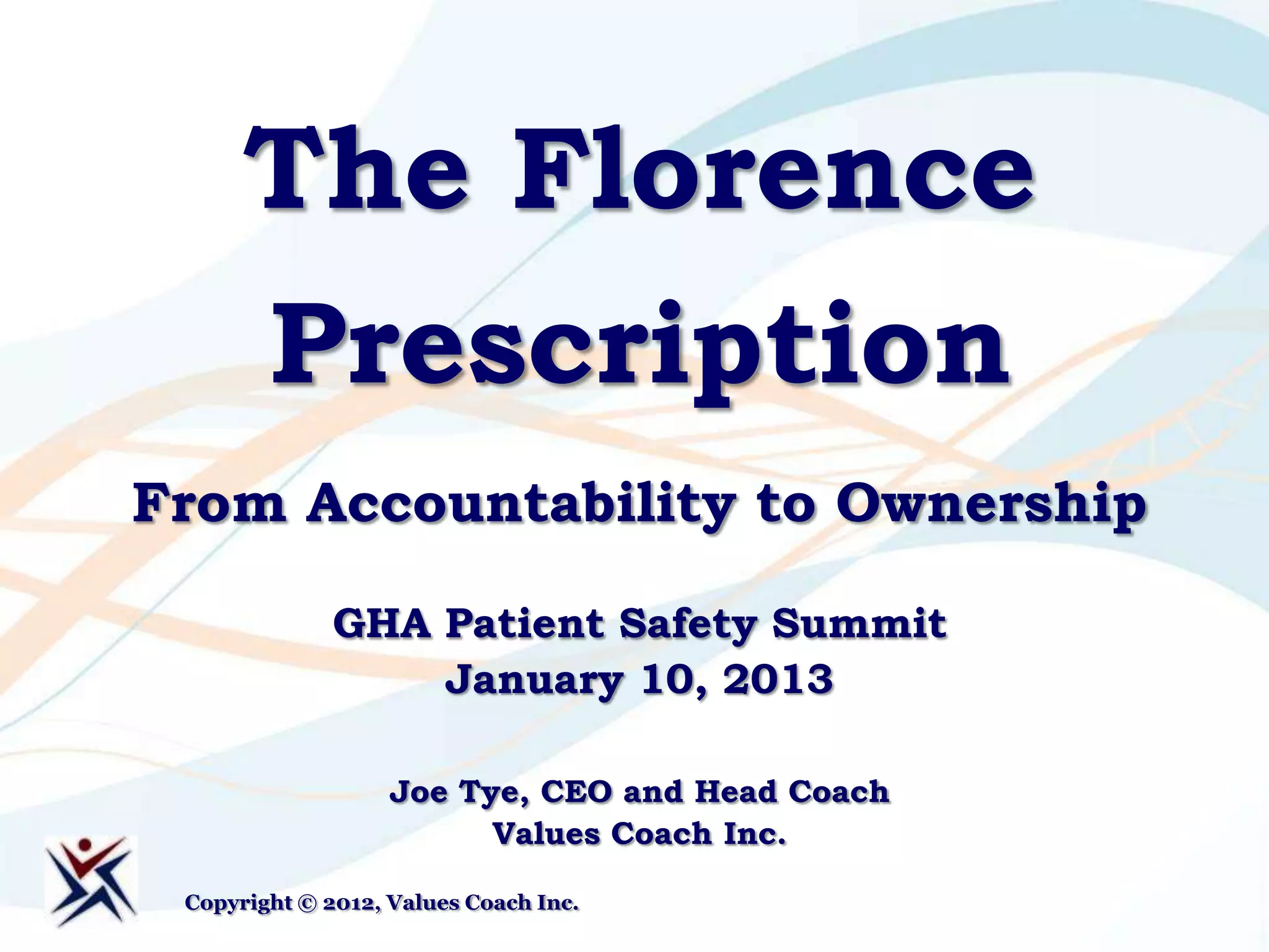 Joe Tye presentation to Georgia Hospital Association Patient Safety ...