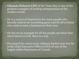 Ghassan halazon | PPTX | Business Administration | Business