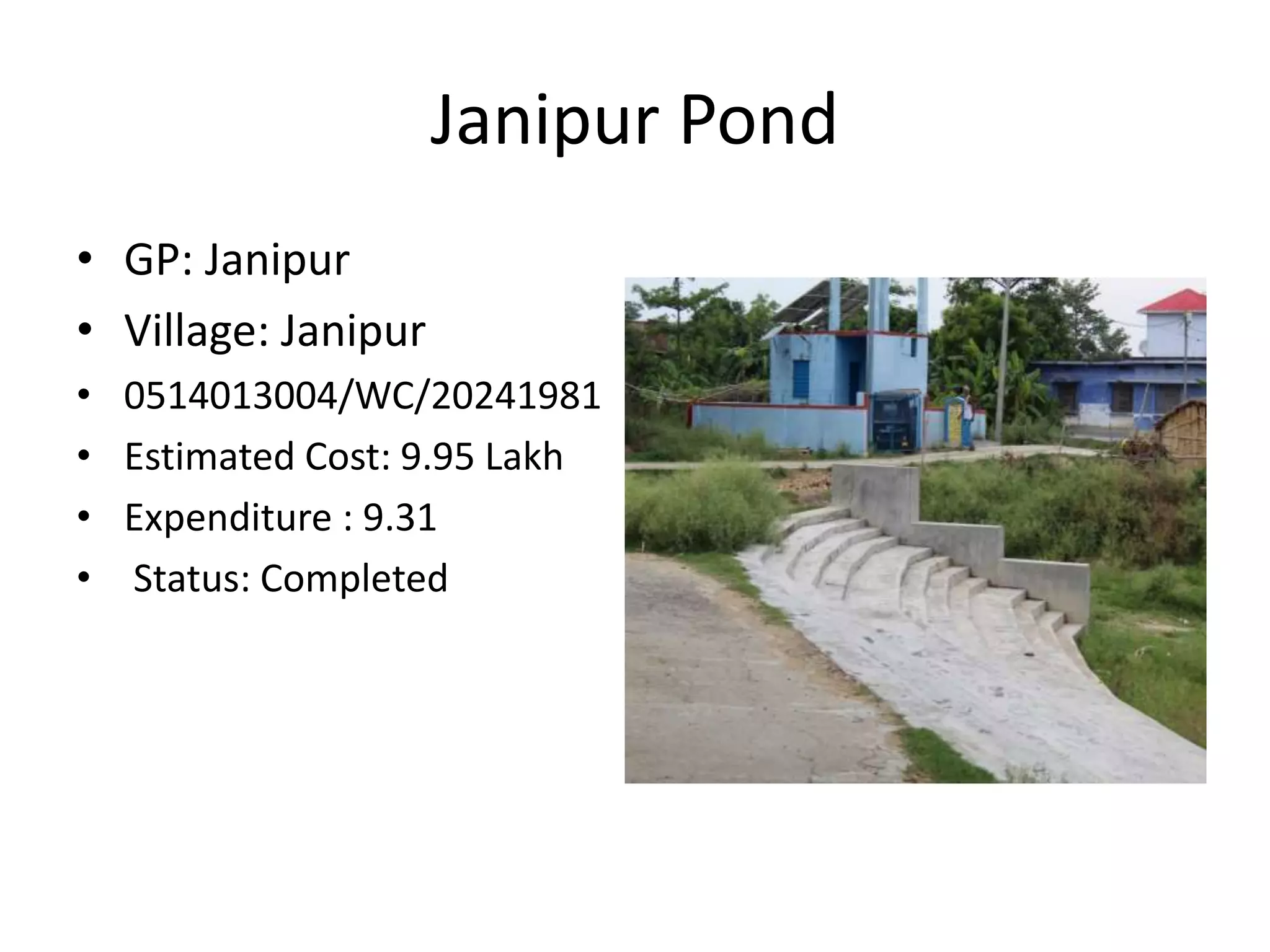 Ghats for maintaining hygiene of ponds | PPT