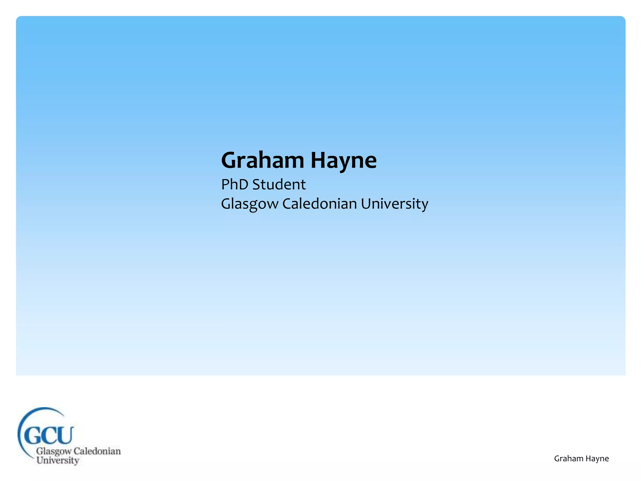 Building Information Modelling at GCU, Development of a BIM Centre of ...