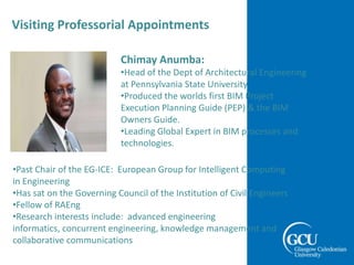 Building Information Modelling at GCU, Development of a BIM Centre of ...