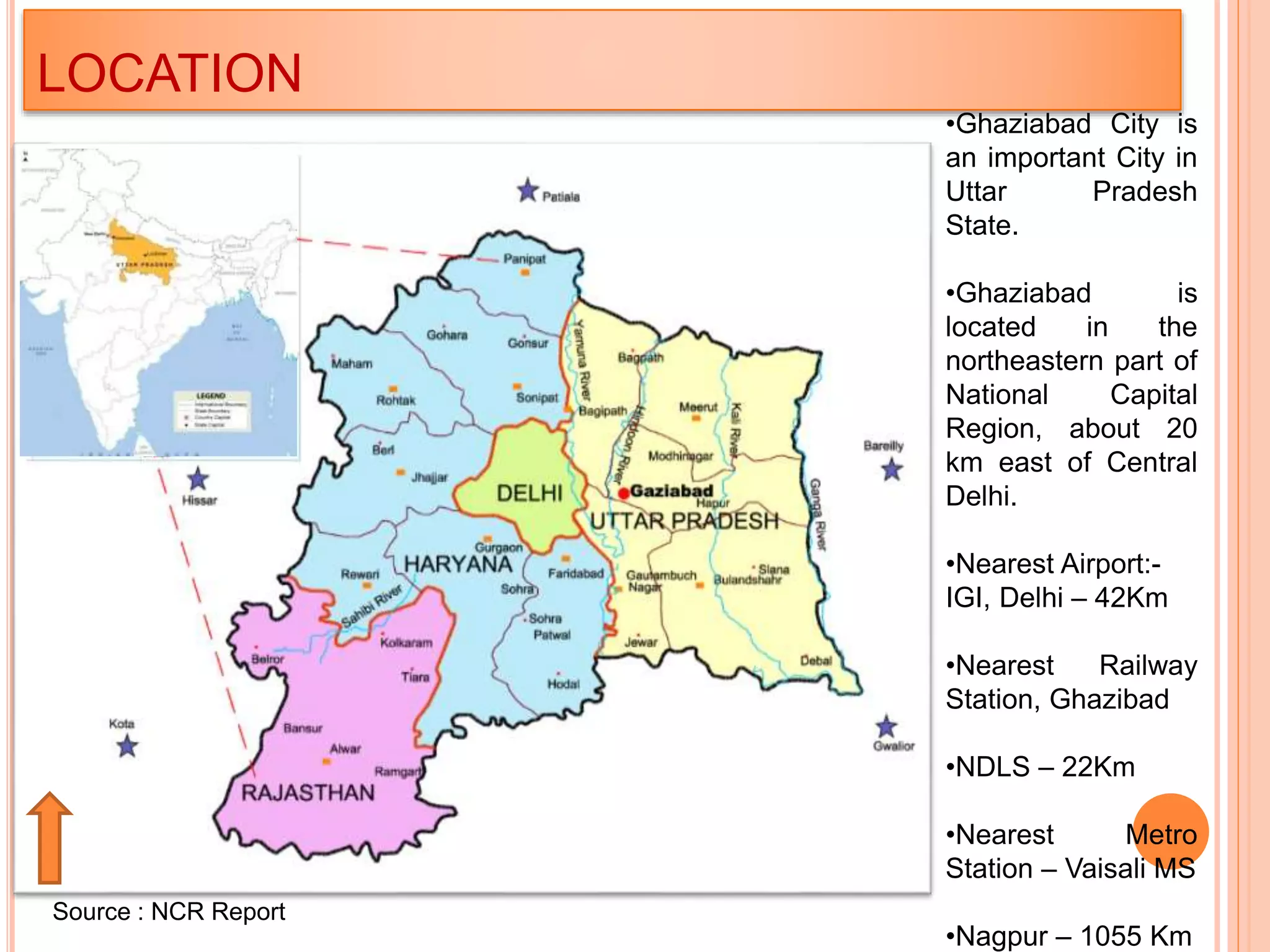 Ghaziabad Development - A case study related to ward and landuse map | PPTX
