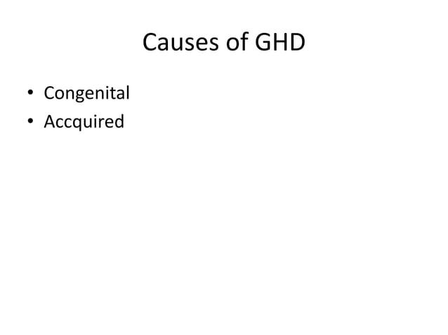 Growth Hormone Deficiency in Children | PPTX