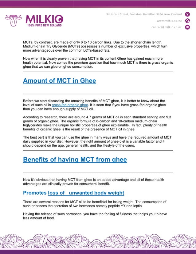 Ghee and mct | PDF