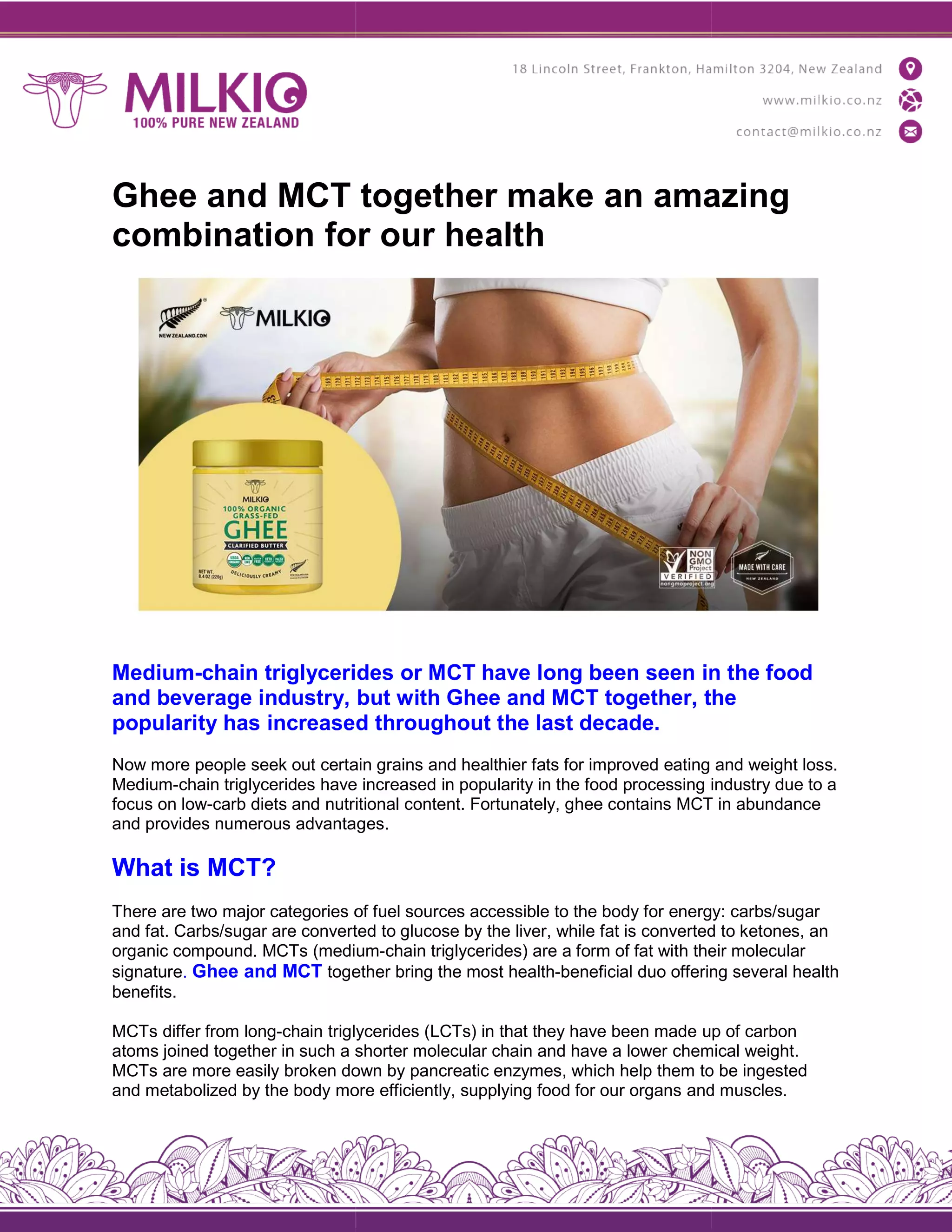 Ghee and mct | PDF