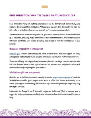 GHEE DEFINITION: WHY IT IS CALLED AN AYURVEDIC ELIXIR | Milkio Foods | PDF