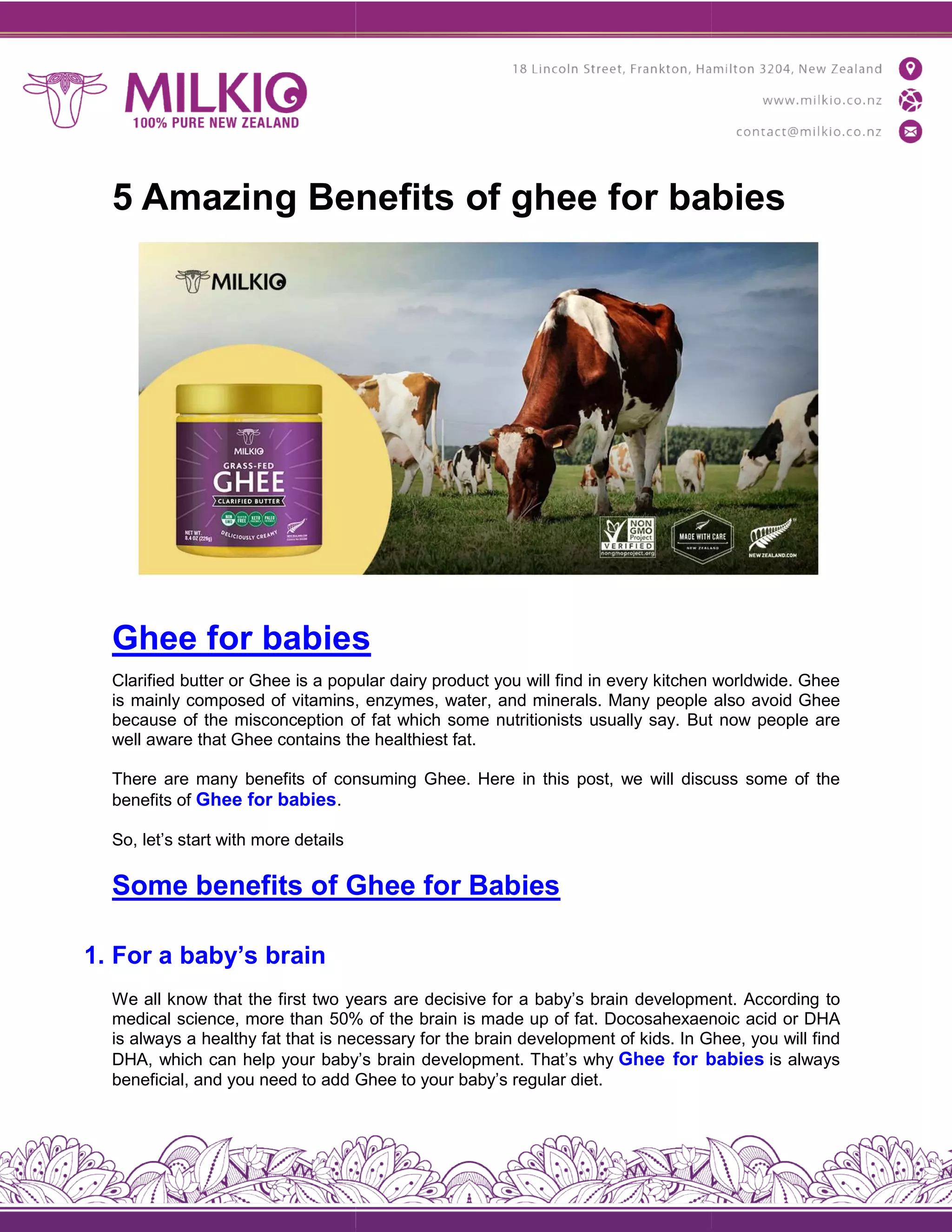 Ghee for babies | PDF