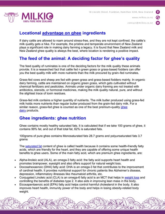 Ghee ingredients | PDF | Vegan Diets | Food & Drink