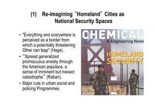 Cities and the 'war on terror': Imaginative Geographies, Inter-City ...