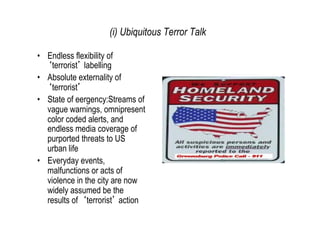 Cities and the 'war on terror': Imaginative Geographies, Inter-City ...