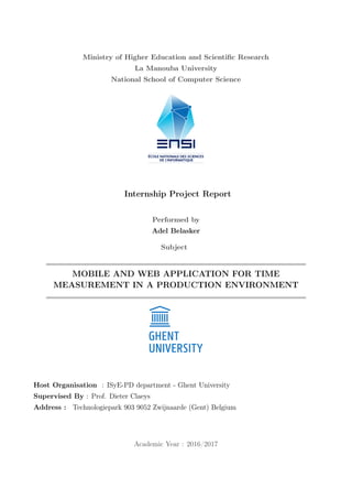 Work Measurement Application - Ghent Internship Report - Adel Belasker ...