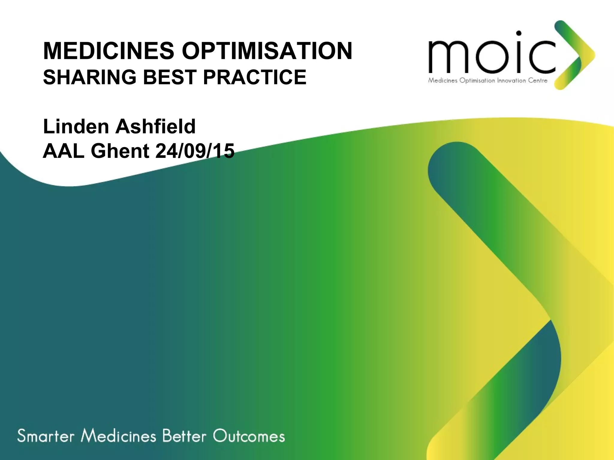 Medicines optimisation: sharing best practices | PPT