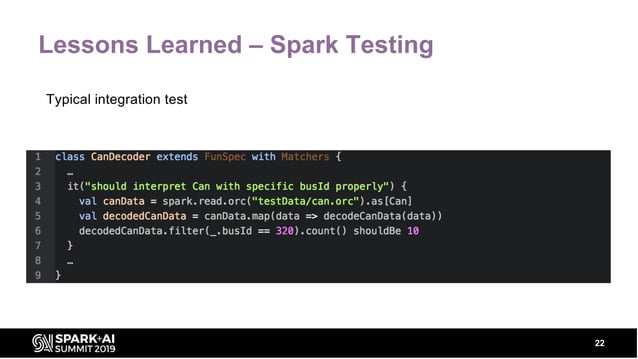 Lessons Learned from Using Spark for Evaluating Road Detection at BMW Autonomous Driving | PPT