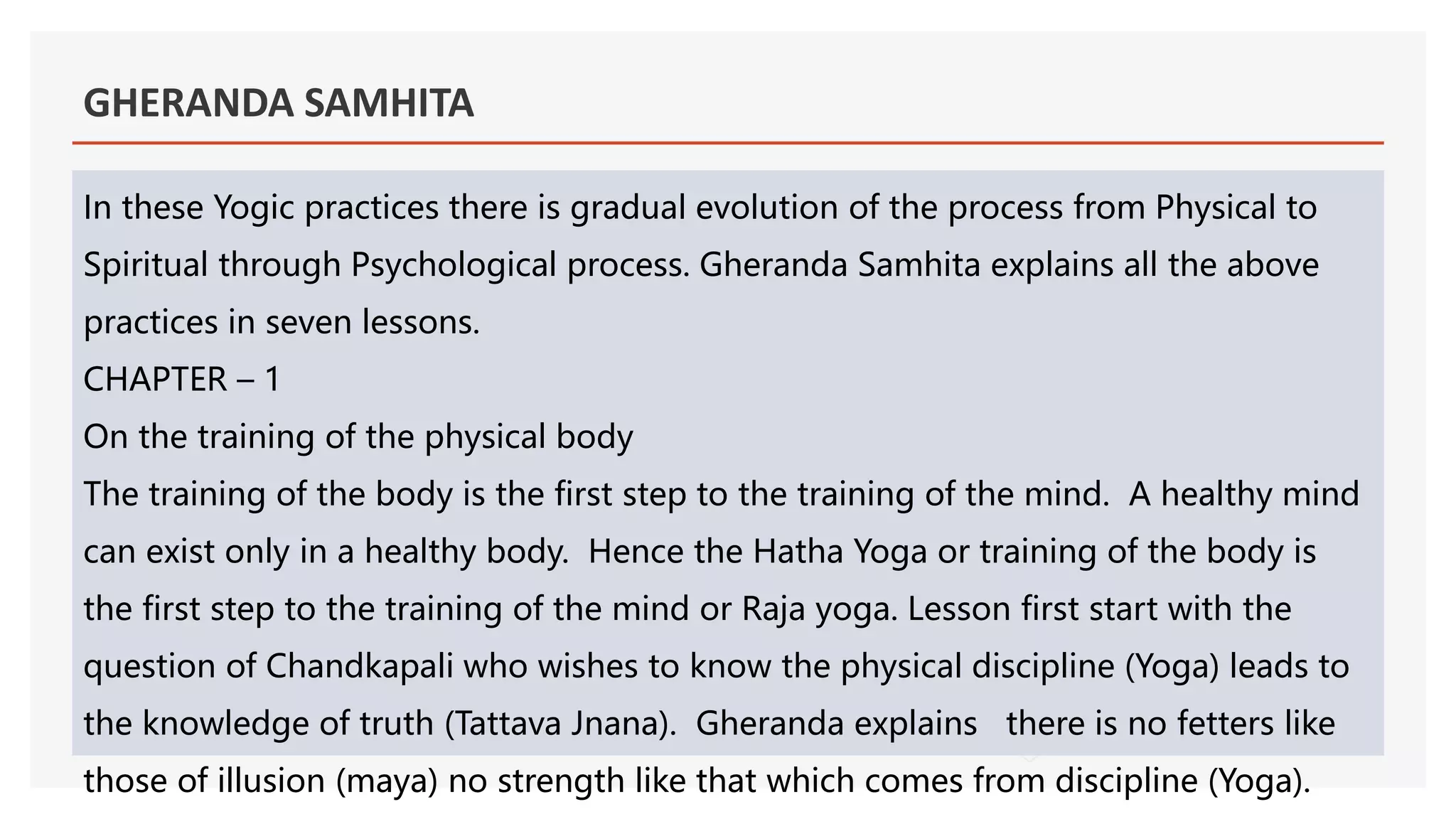 GHERANDA SAMHITA | PPTX