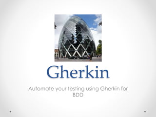 Gherkin for test automation in agile | PPT