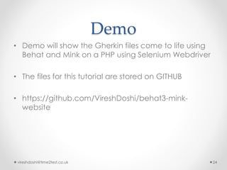 Gherkin for test automation in agile | PPT