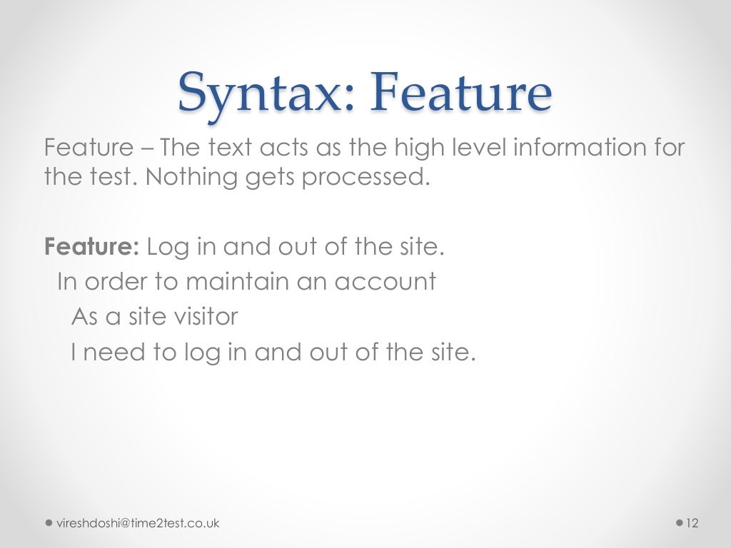 Gherkin for test automation in agile