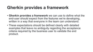 Gherkin model BDD | PPT