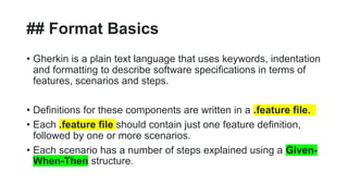 Gherkin model BDD | PPT