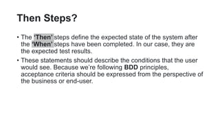Gherkin model BDD | PPT