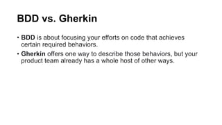 Gherkin model BDD | PPTX