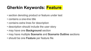 Gherkin model BDD | PPT