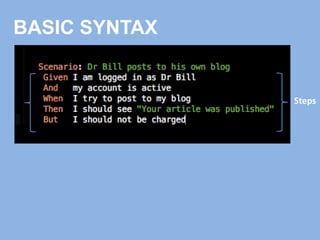 Gherkin /BDD intro | PPTX | Computer Software and Applications | Computing