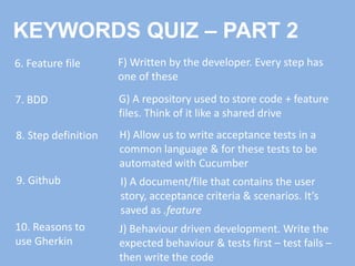 Gherkin /BDD intro | PPT