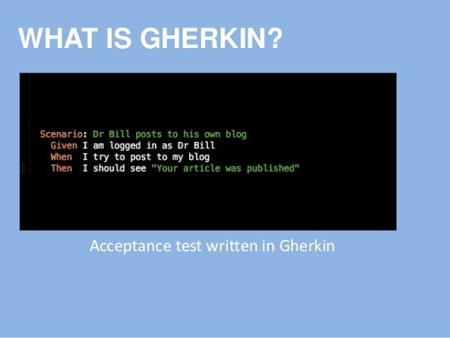 Gherkin Bdd Intro