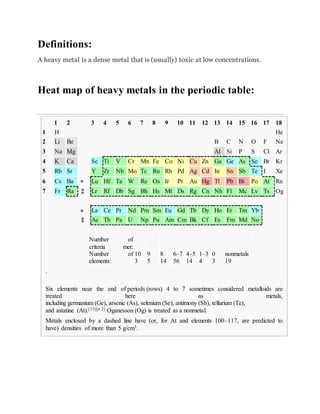Heavy Metals | DOCX