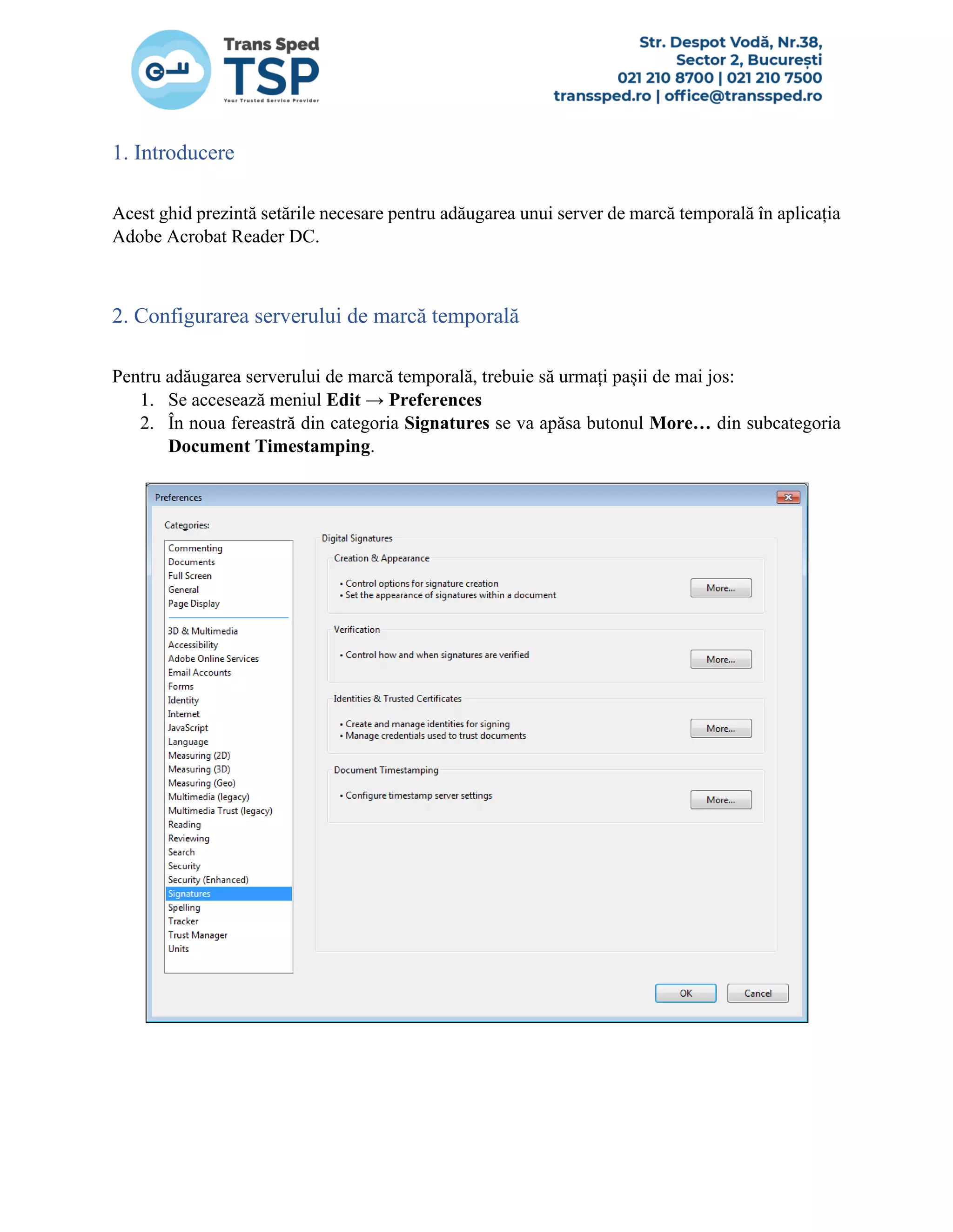 Ghid adaugare marca temporala in adobe acrobat reader dc | PDF