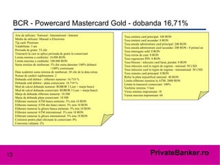 Catalog carduri de credit premium | PPT