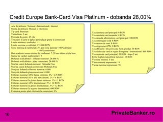 Catalog carduri de credit premium | PPT