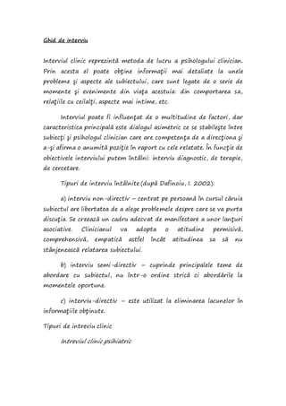 Ghid de interviu | DOCX