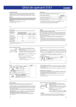 CASIO lineage Ghid de operare 5161 | PDF