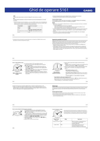 CASIO lineage Ghid de operare 5161 | PDF