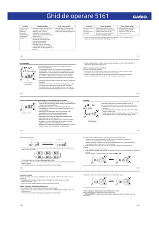CASIO lineage Ghid de operare 5161 | PDF