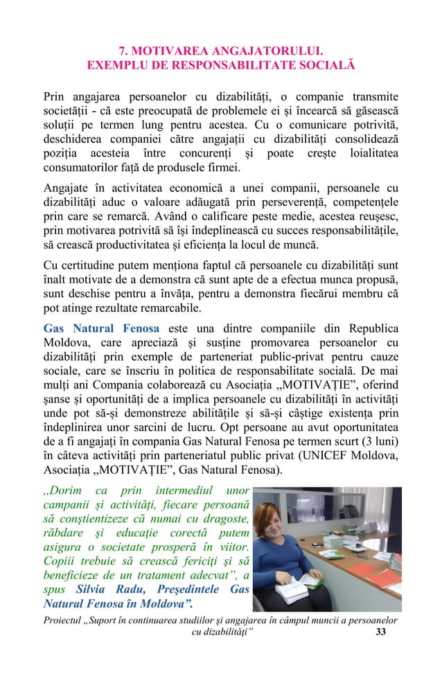 Ghid dizabilitate si angajare, martie 2014 | PDF