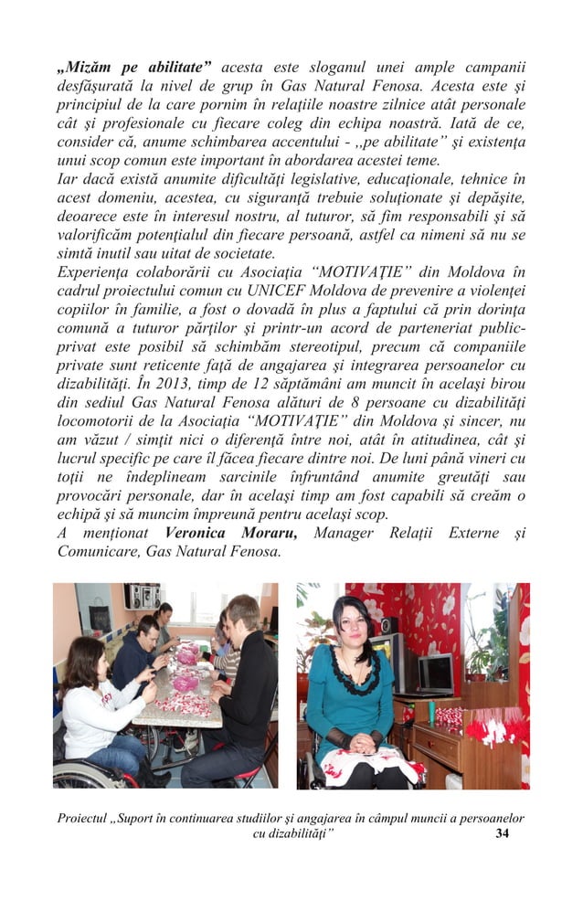 Ghid dizabilitate si angajare, martie 2014 | PDF