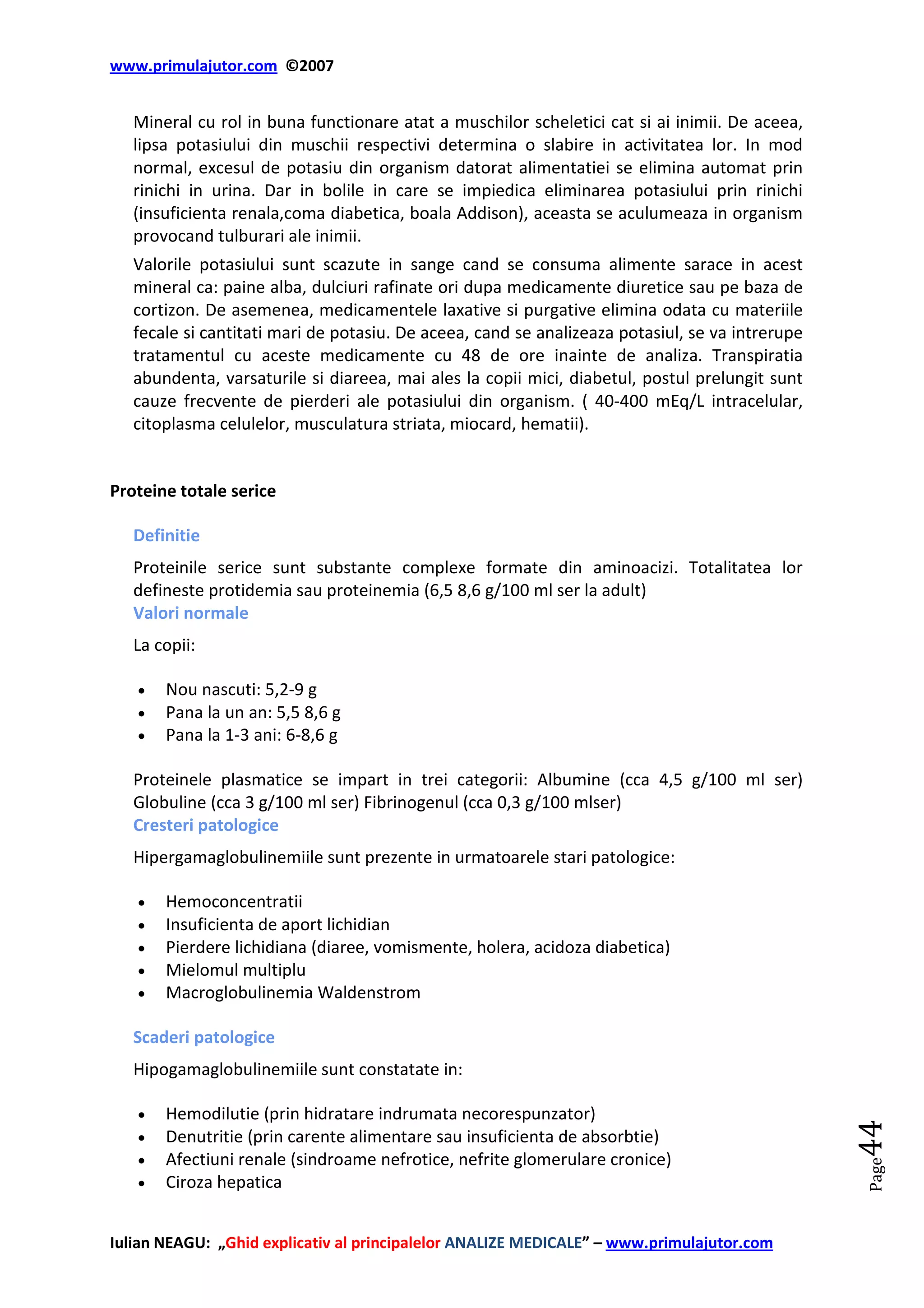 Ghid explicativ al_principalelor_analize_medicale | PDF