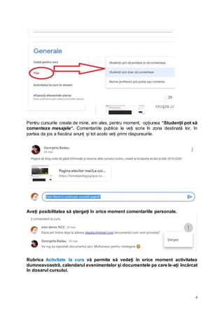 Google Classroom: ghid pentru elevi | PDF