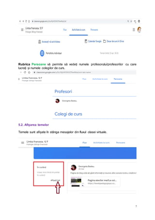 Google Classroom: ghid pentru elevi | PDF