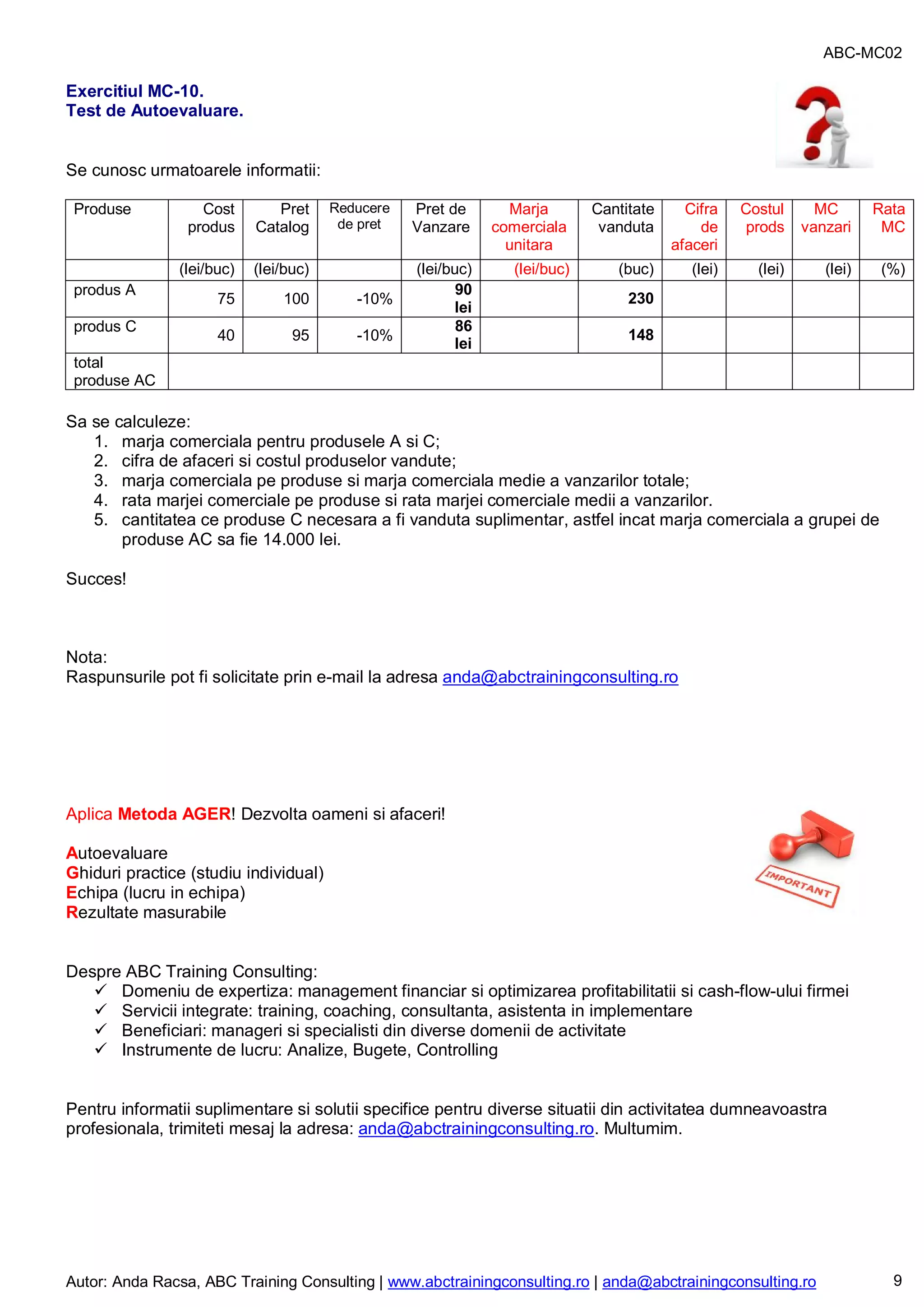 Ghid practic: Marja comerciala a vanzarilor | PDF