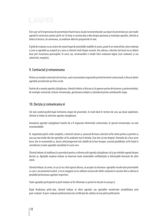 Ghidul de pitch UAPR | PDF
