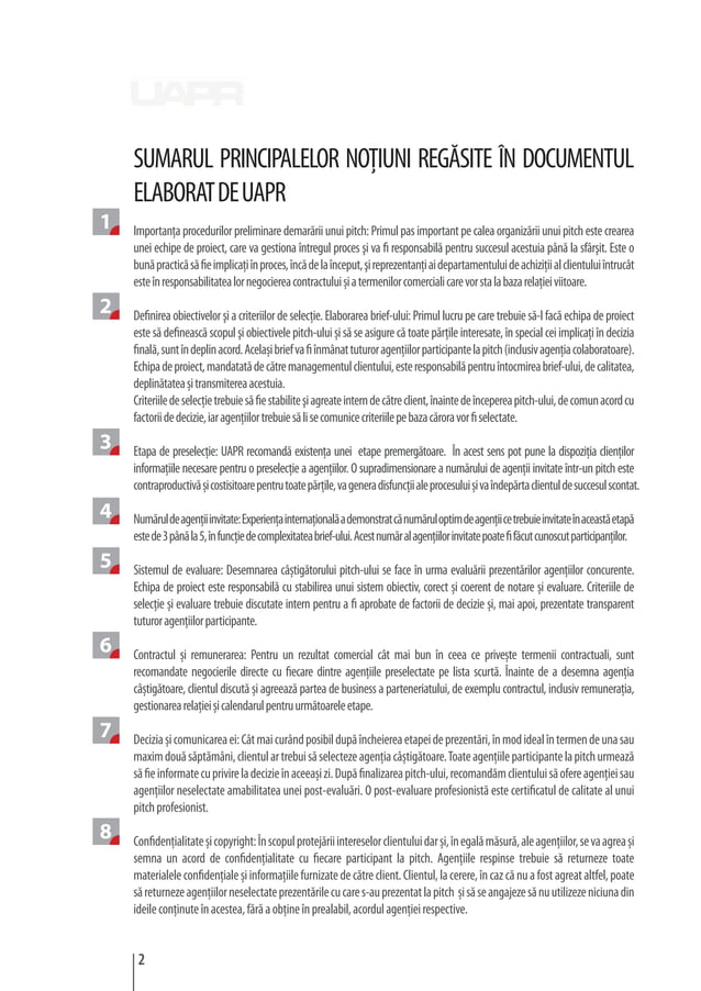 Ghidul de pitch UAPR | PDF