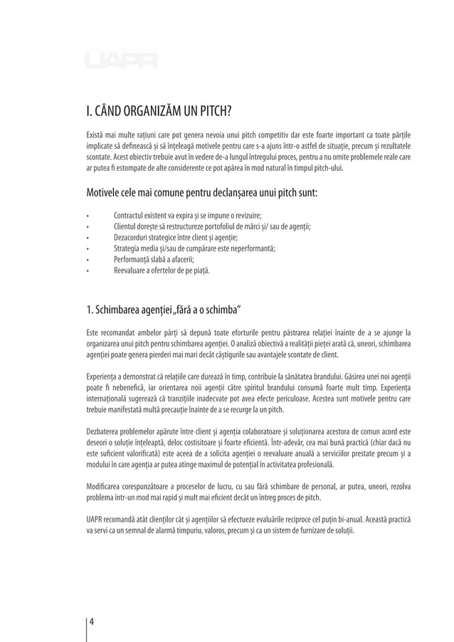 Ghidul de pitch UAPR | PDF