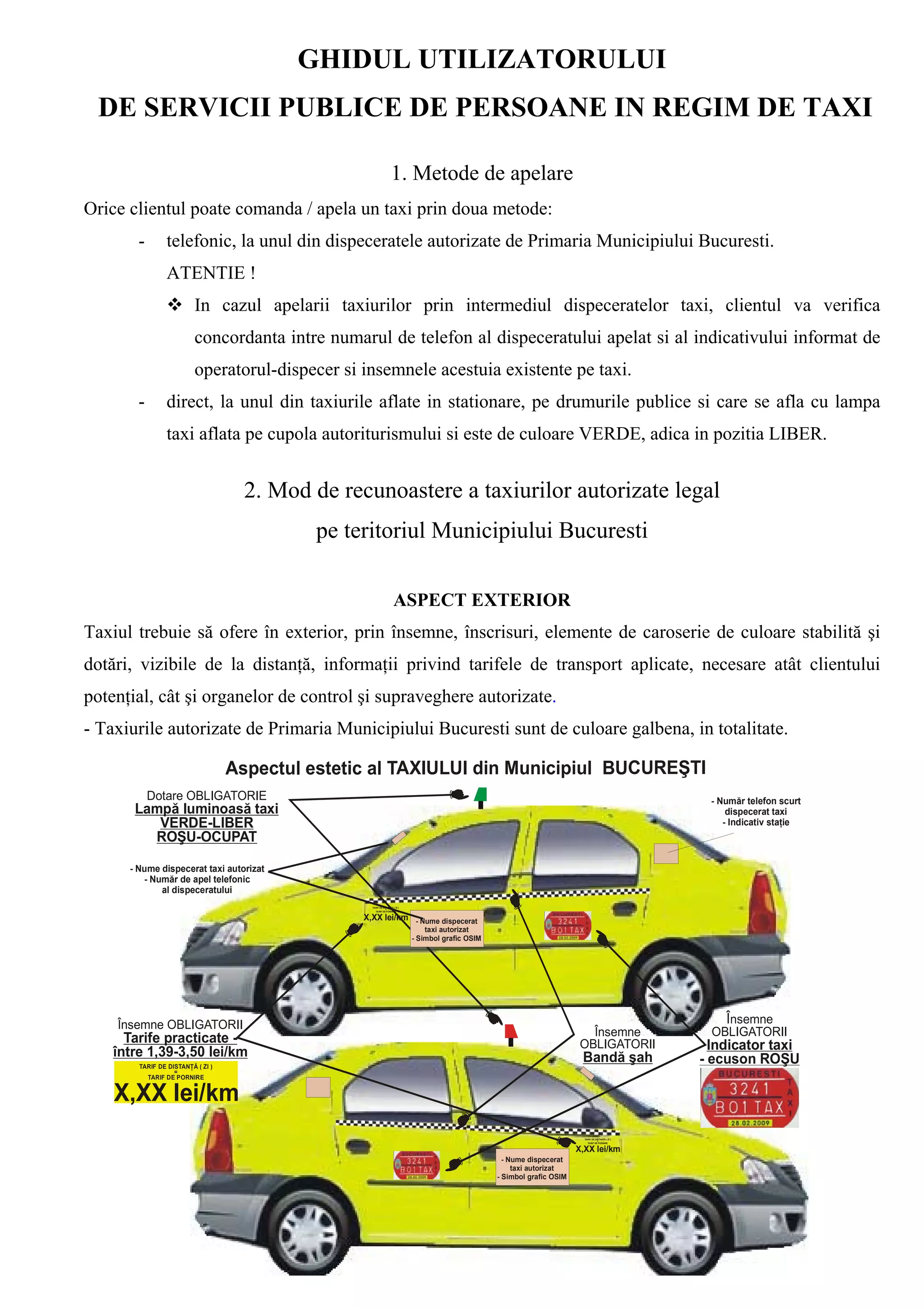 Ghidul utilizatorului de taxi | PDF