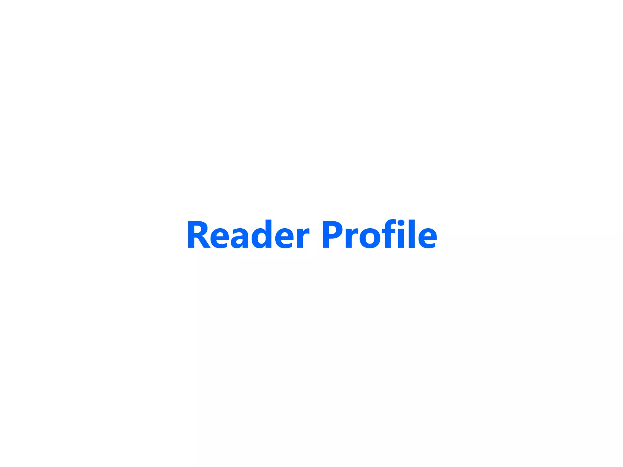 Reader Profiles | PPTX | Music | Entertainment