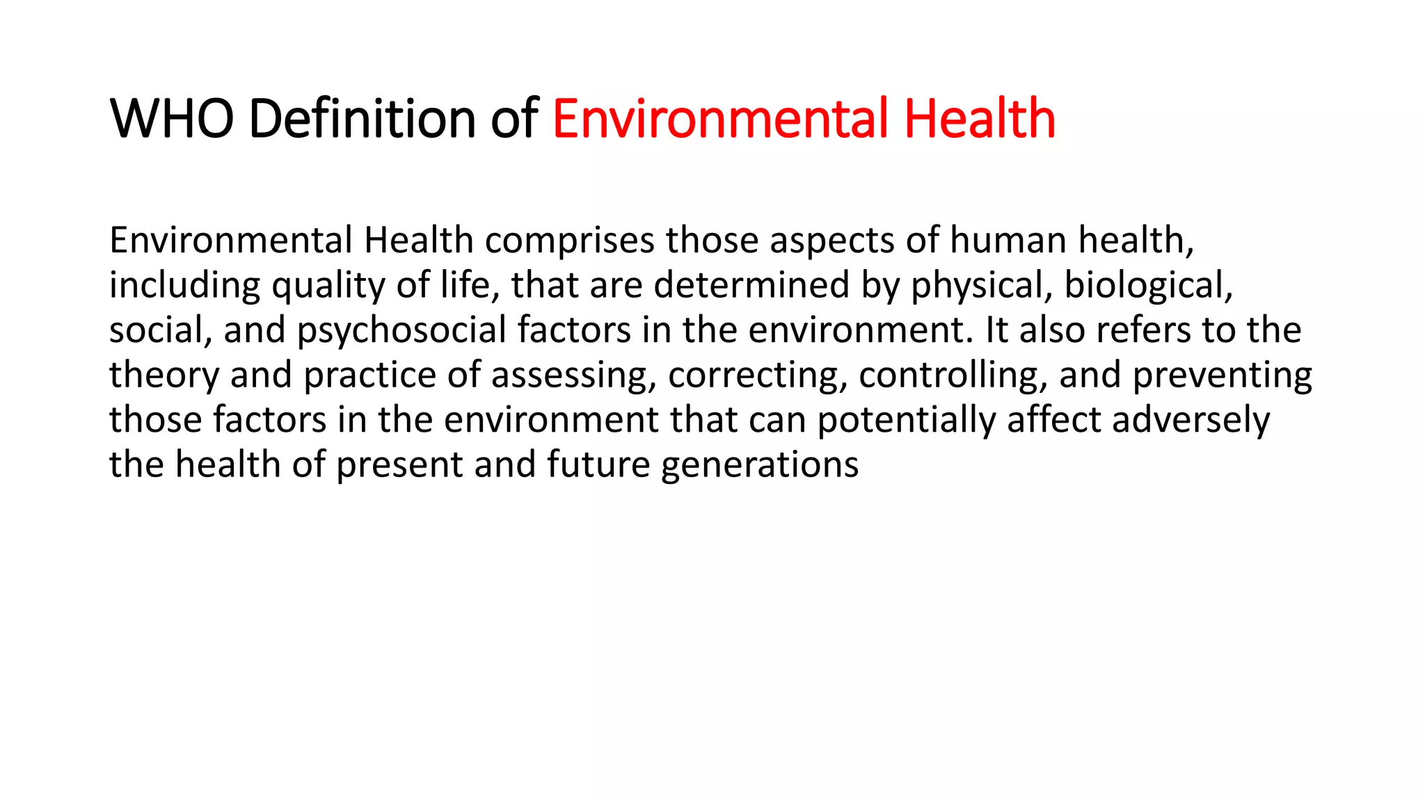 Environmental Hygiene | PPTX