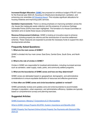 ghmc zones and circle and why they are needed | PDF